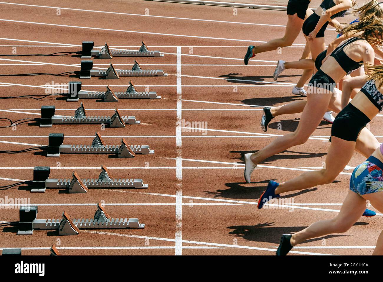 Women 100 meters final hi-res stock photography and images - Alamy