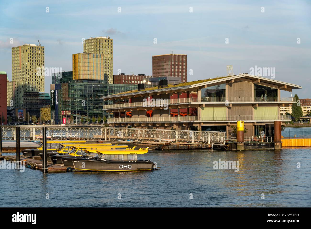 The floating building Floating Office Rotterdam, in the Rijnhaven, of ...