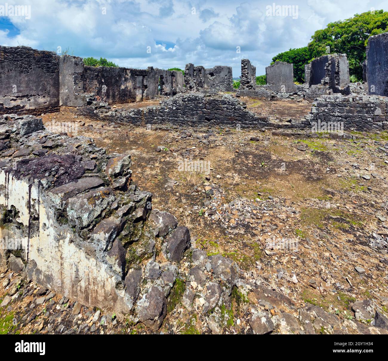 The historic site of Old Grand Port, Mauritius, Mascarene Islands. In ...