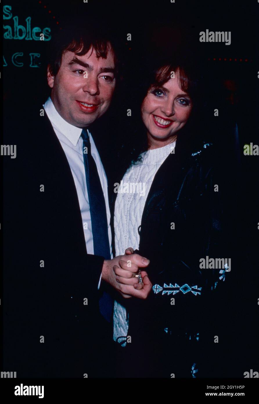 London, UK. LIBRARY. Andrew Lloyd Webber and Sarah Brightman at Les ...