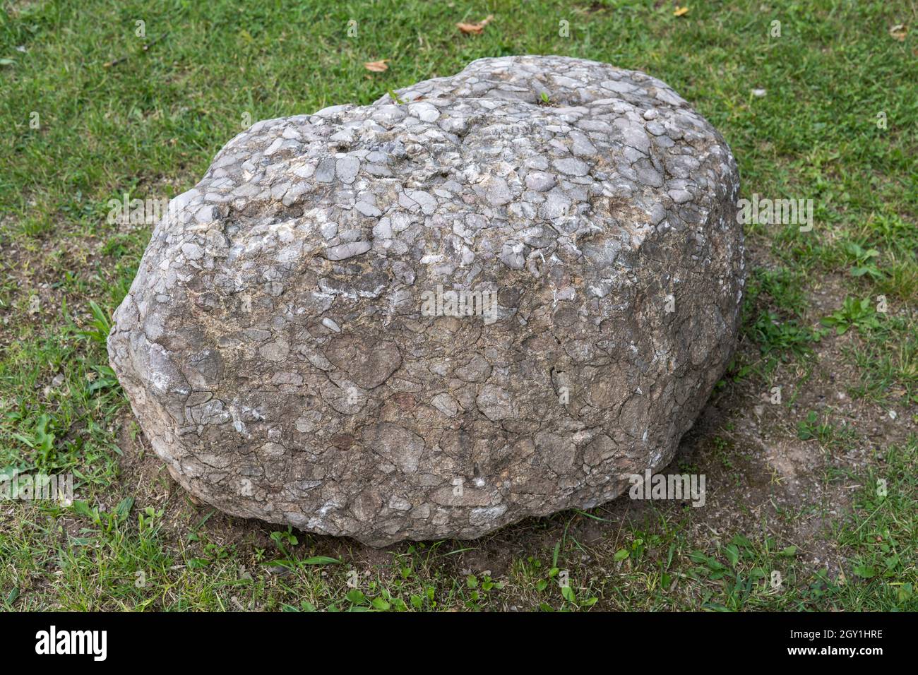 detail of conglomerate a clastic sedimentary rock composed from clasts ...