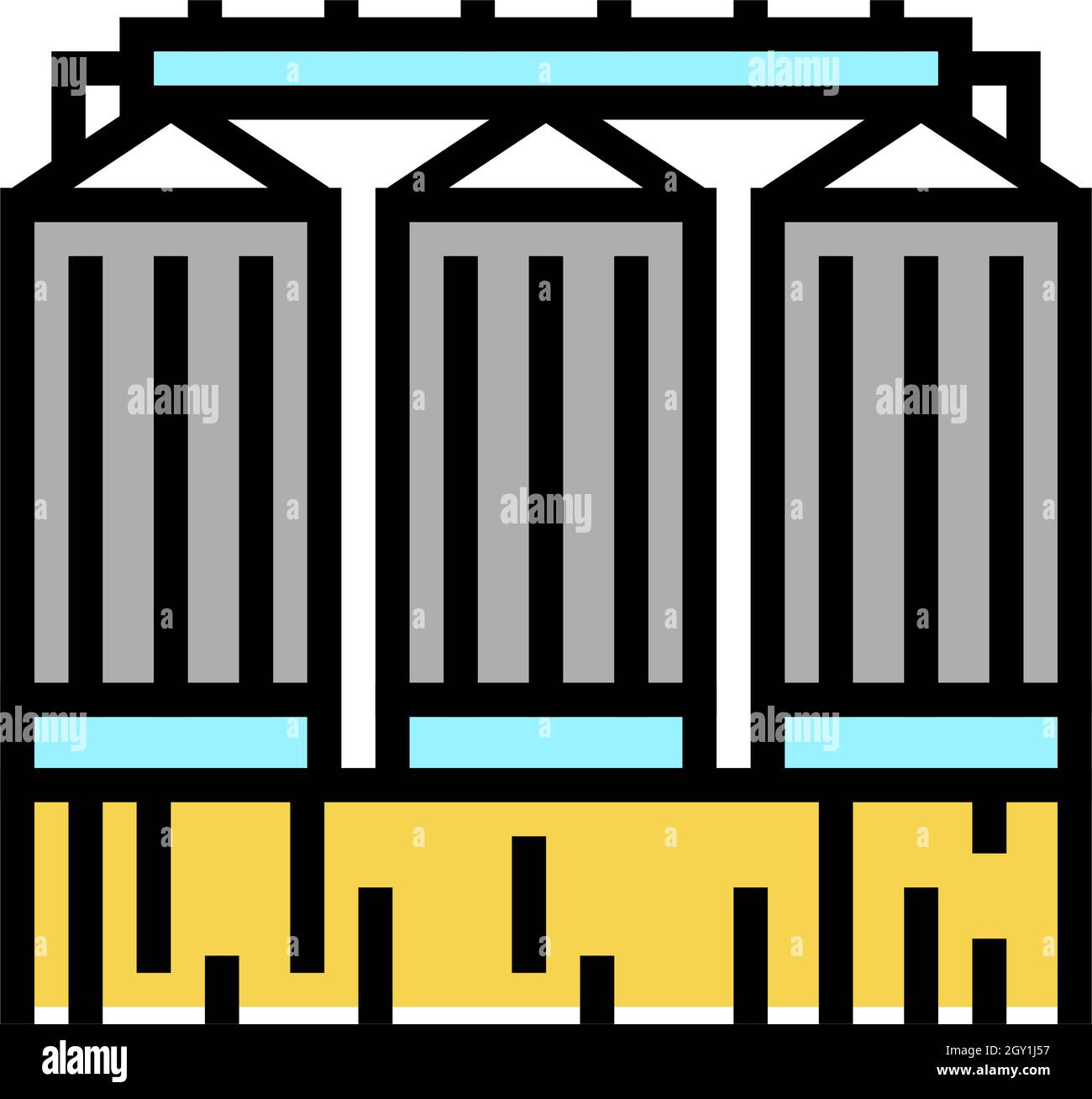 grain storage color icon vector illustration Stock Vector Image & Art ...