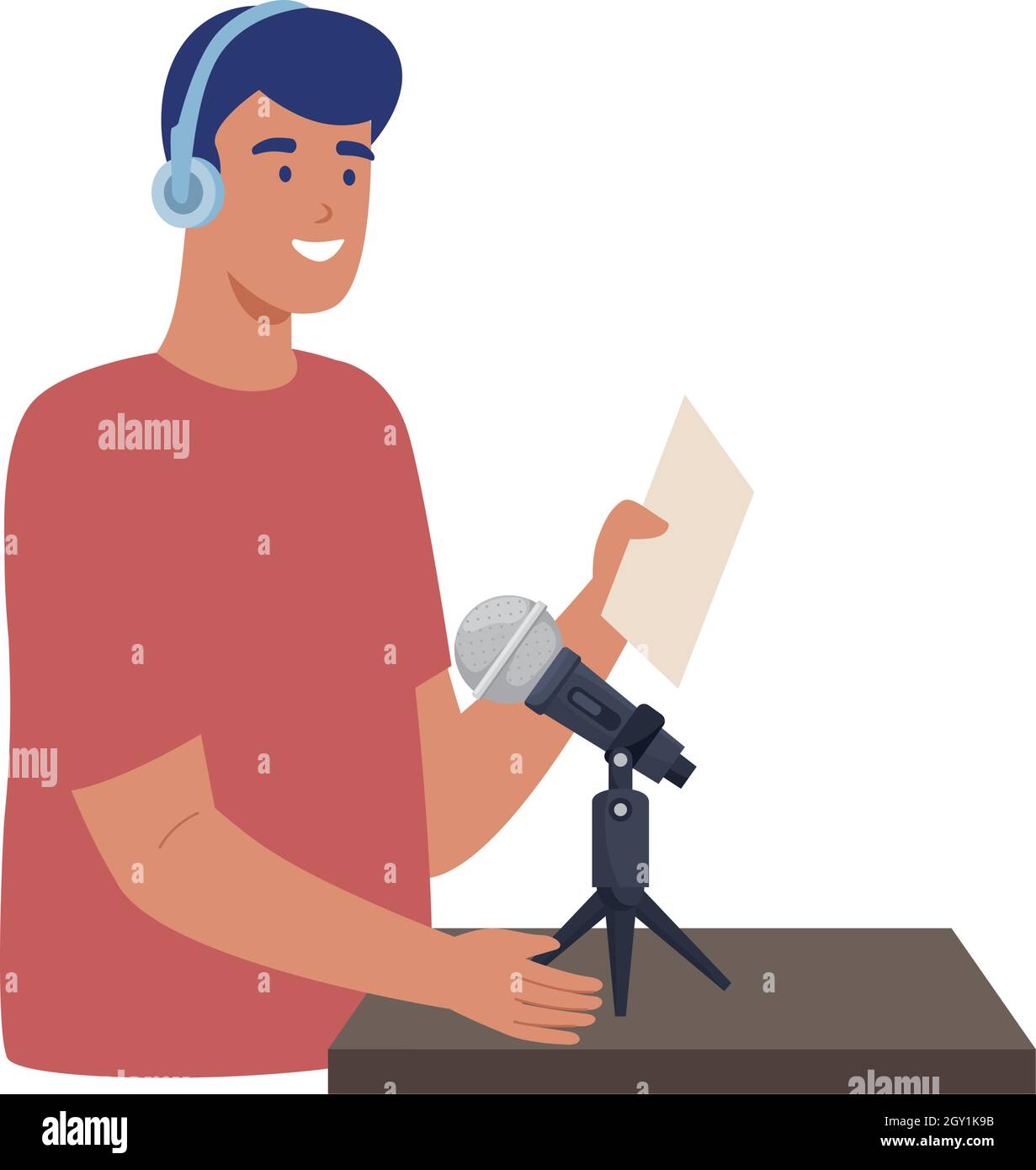 man podcaster icon Stock Vector Image & Art - Alamy