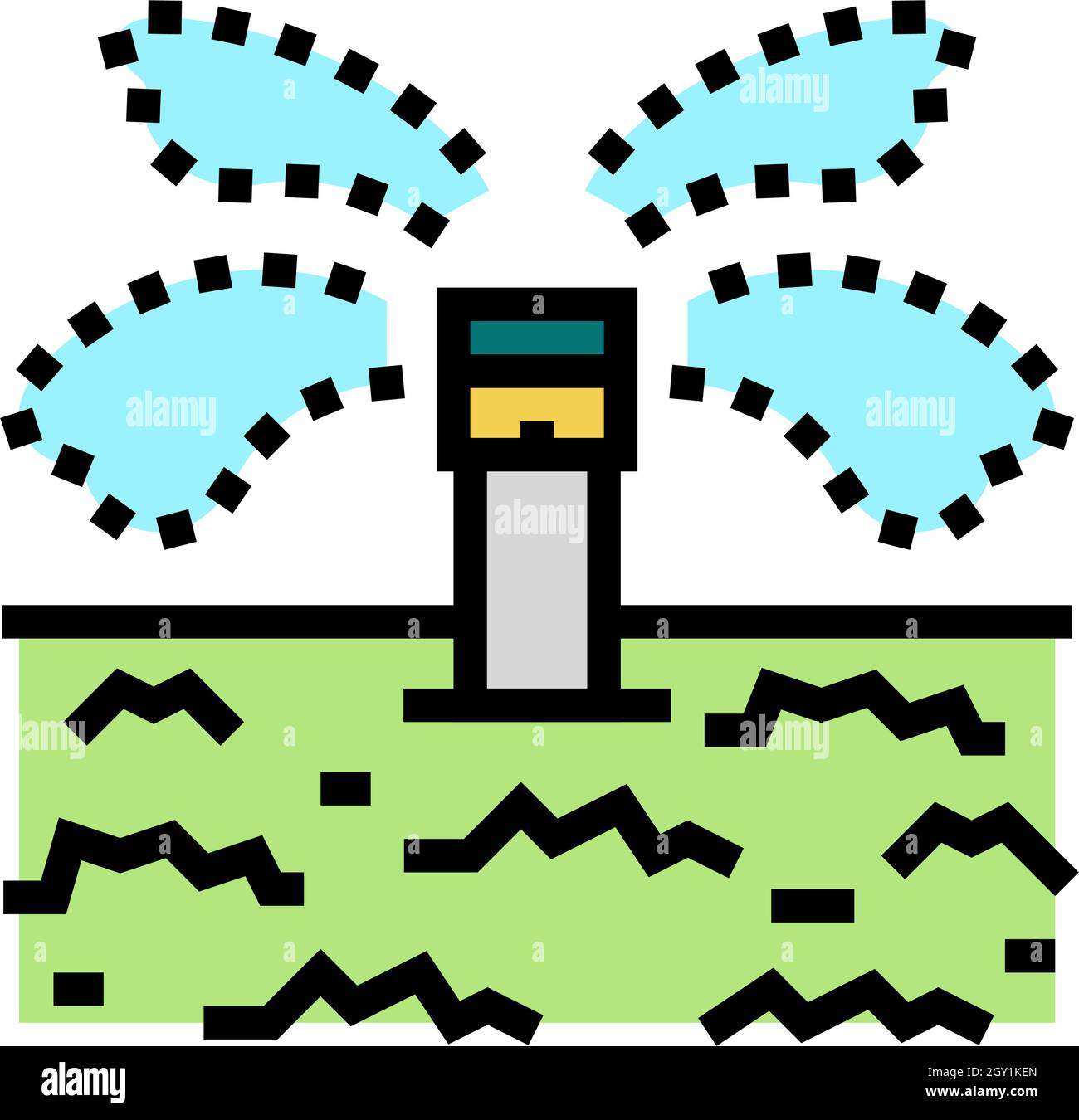 irrigation system for watering color icon vector illustration Stock ...