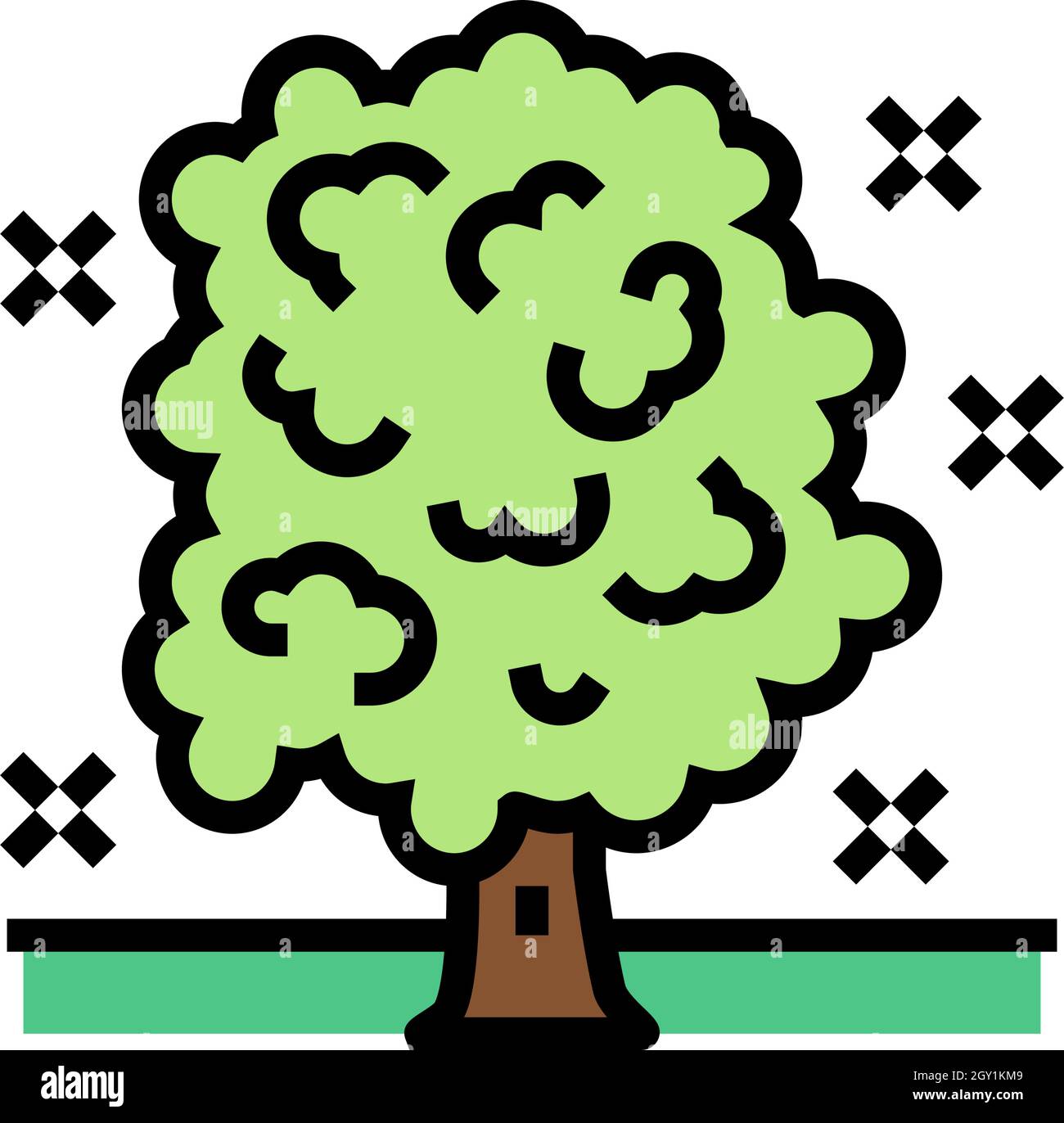 tree care services color icon vector illustration Stock Vector Image ...