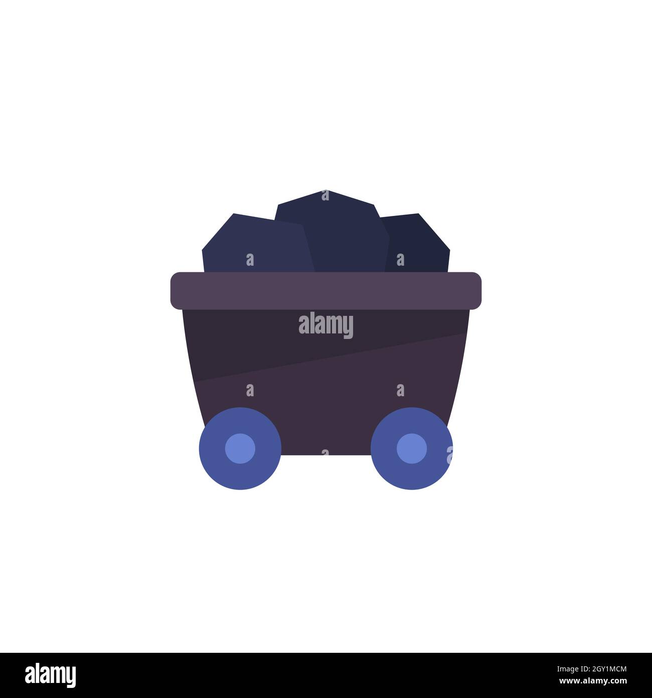 coal minecart, mine wagon vector icon Stock Vector Image & Art - Alamy