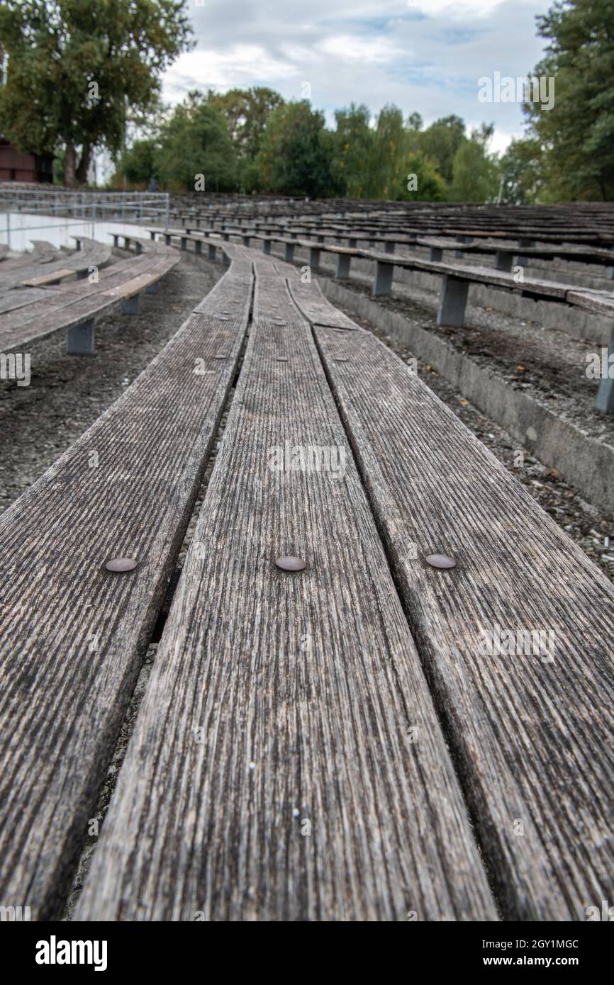 Empty amphitheater stone seating hi-res stock photography and images ...