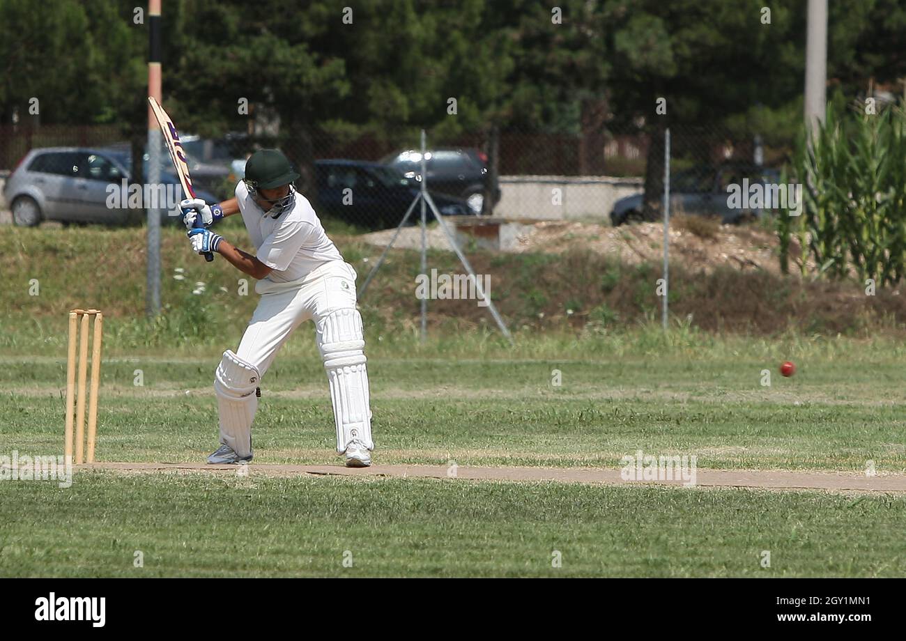 Cricket, game, sport, athletes, team Stock Photo - Alamy