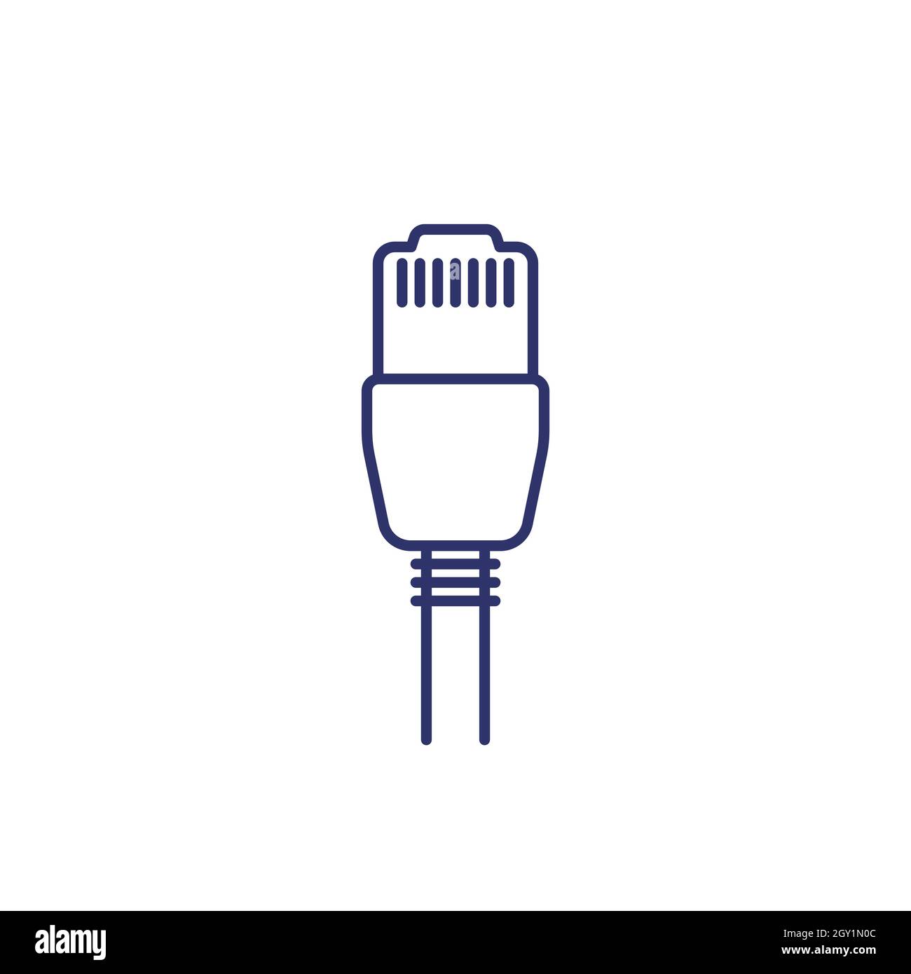 ethernet cable with a plug, line icon Stock Vector Image & Art - Alamy