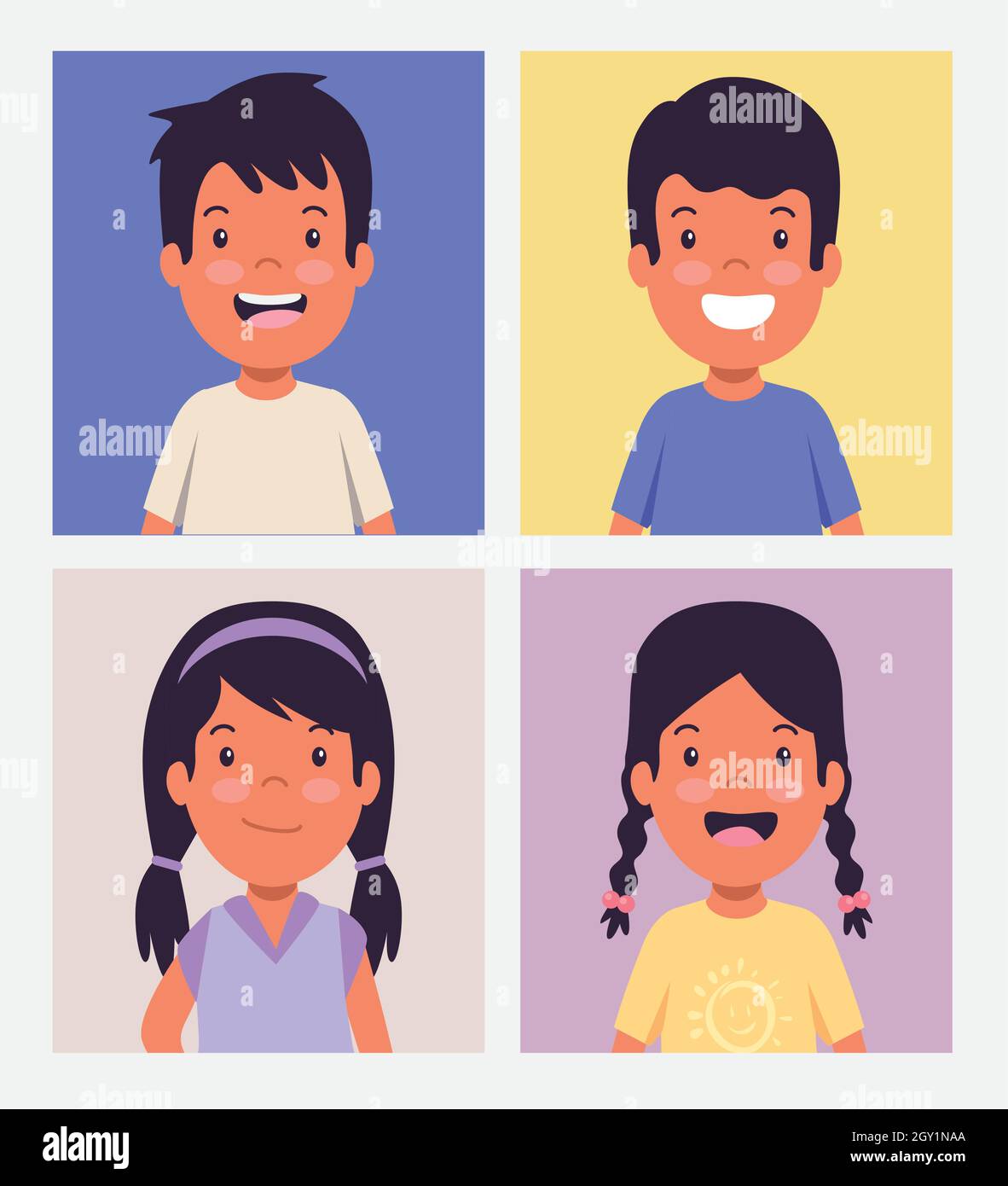 collection children smiling photos Stock Vector Image & Art - Alamy