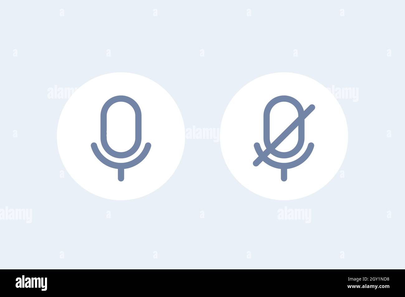 microphone off and on line icons Stock Vector Image & Art - Alamy