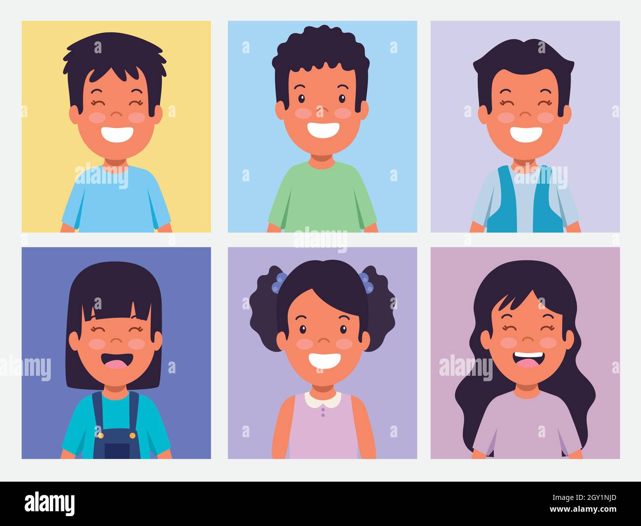 set children smiling photos Stock Vector Image & Art - Alamy