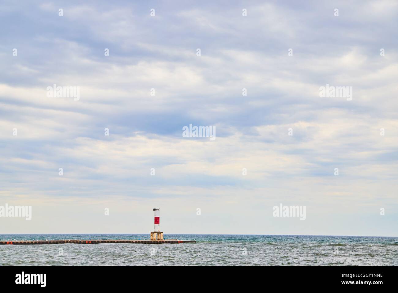 Open sky view with lake and pier at bottom Stock Photo - Alamy