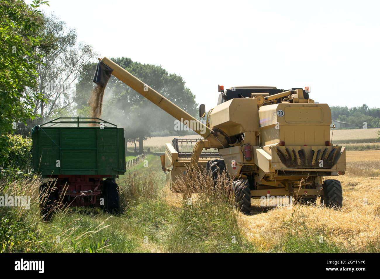 harvester at work Stock Photo - Alamy