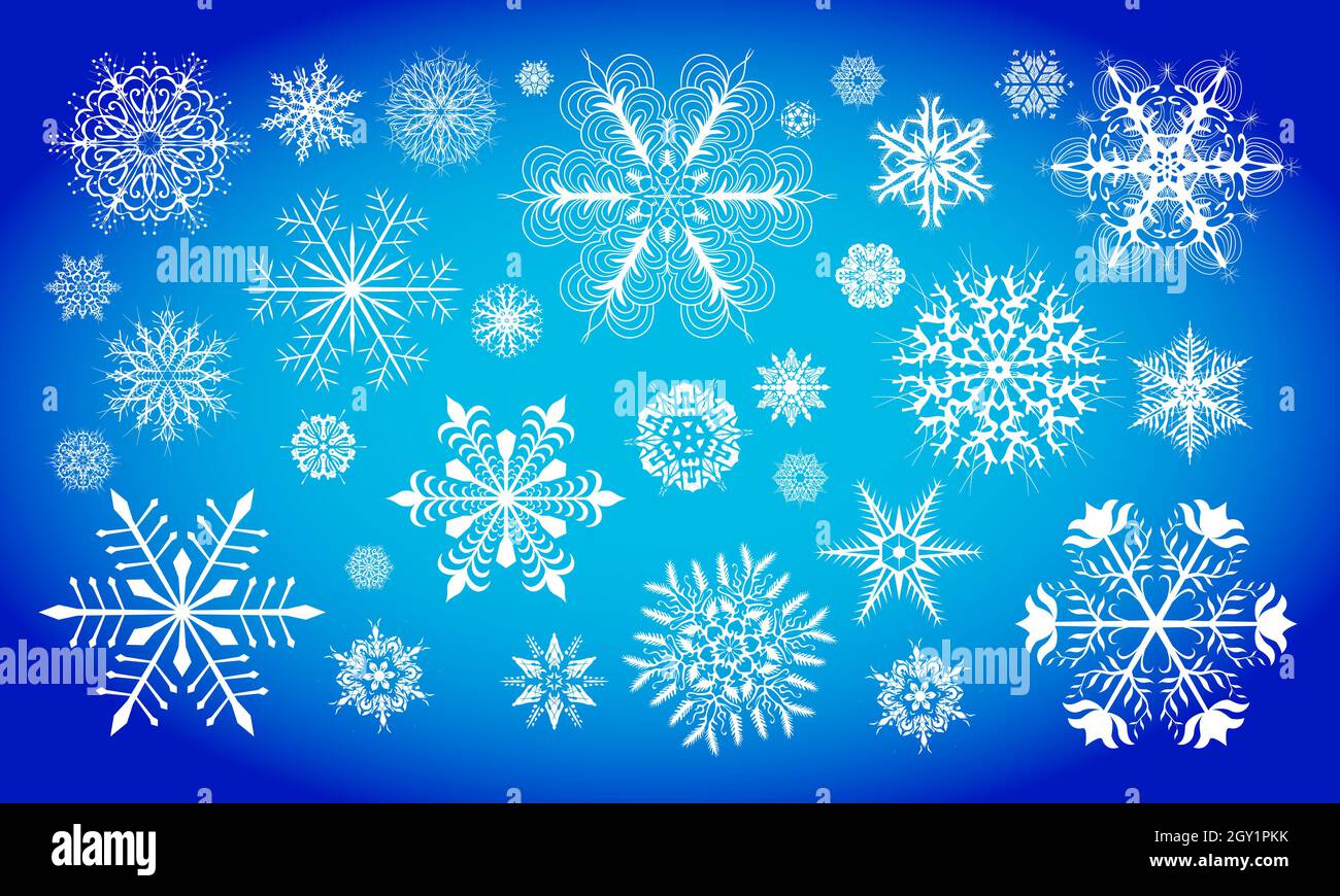 Vector snowflakes hi-res stock photography and images - Alamy