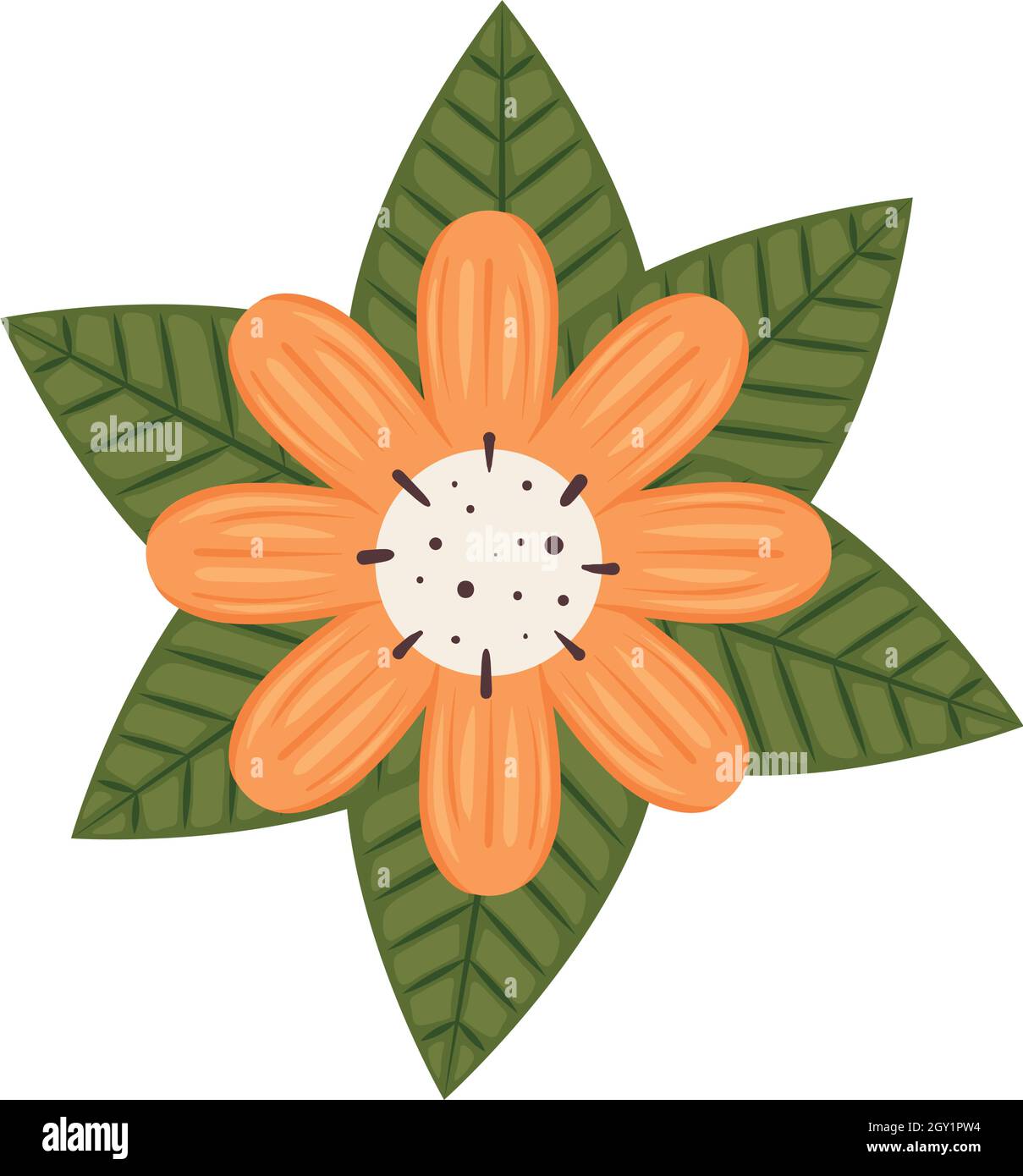 orange flower icon Stock Vector Image & Art - Alamy