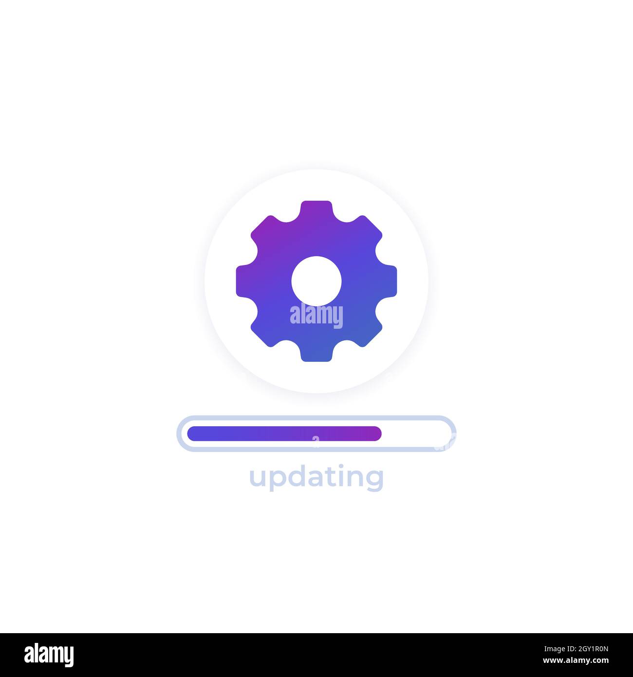 updating vector design with progress bar for apps Stock Vector Image ...