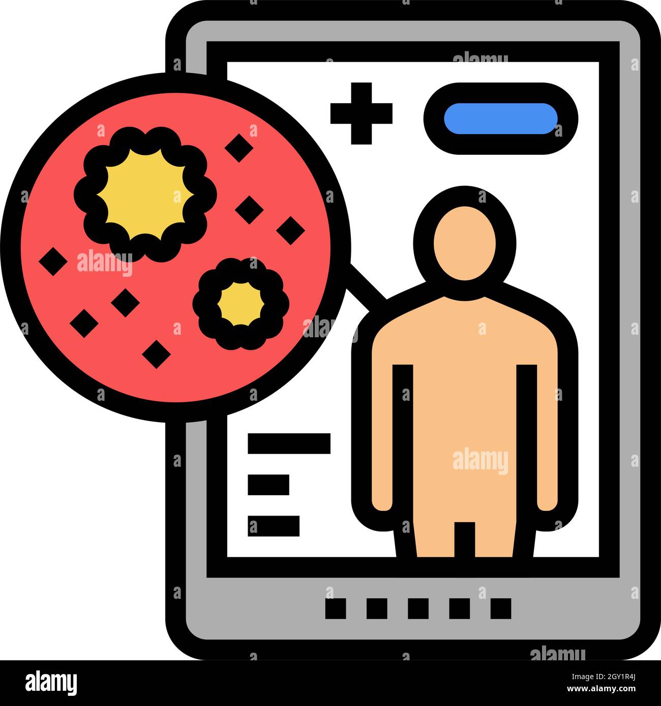 electronic ehealth color icon vector illustration Stock Vector Image ...