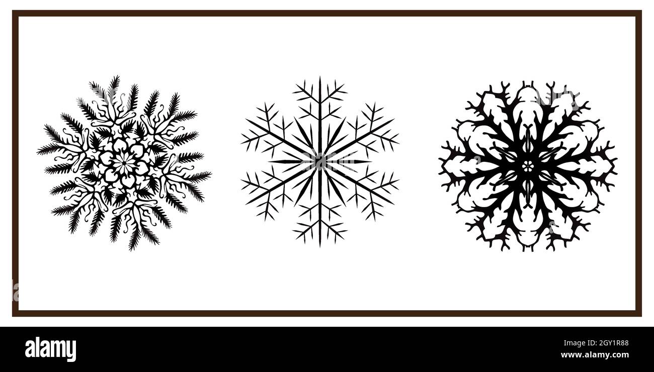 Vector snowflakes hi-res stock photography and images - Alamy