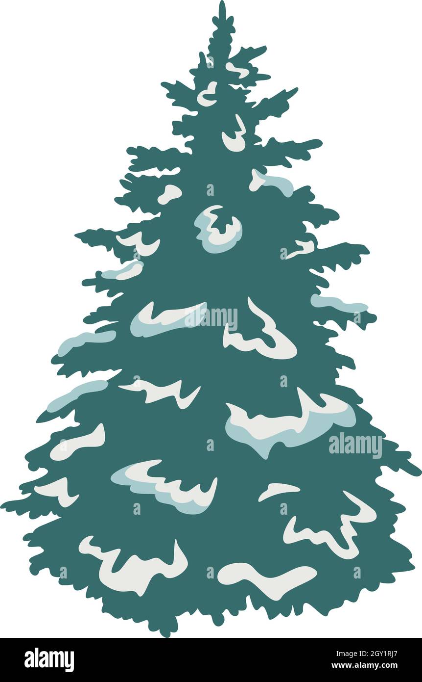 Evergreen Trees With Snow Clipart