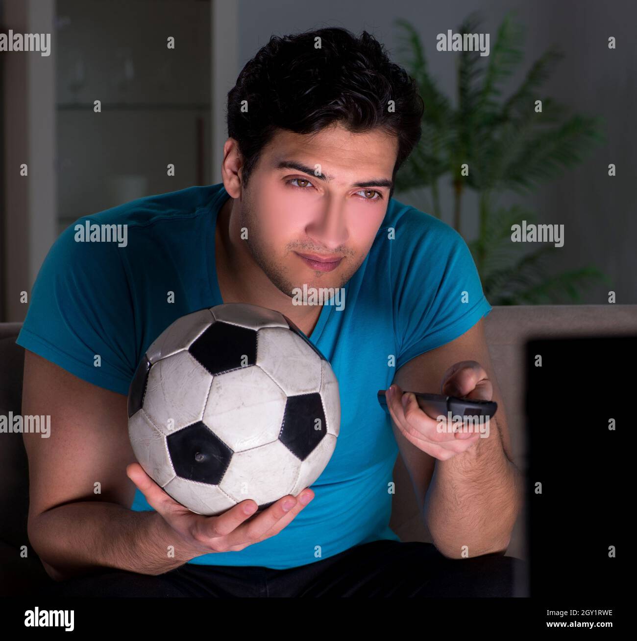Football sport watching game late hi-res stock photography and images ...