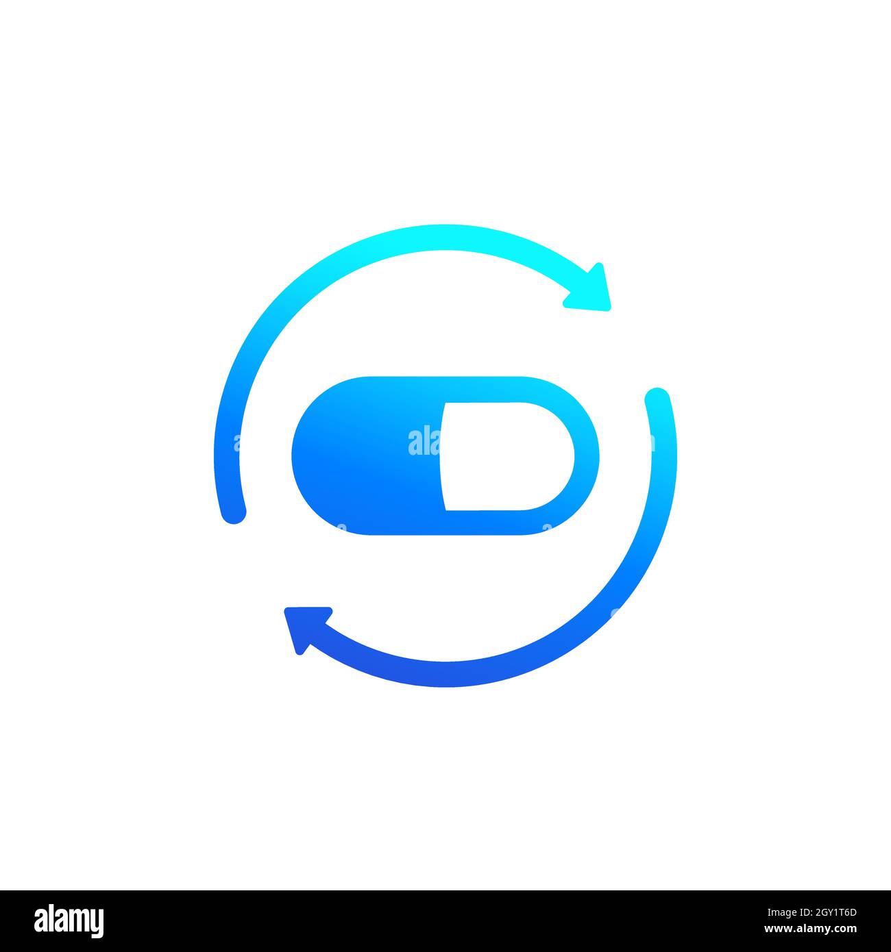 drug, pill icon with arrow on white Stock Vector Image & Art - Alamy