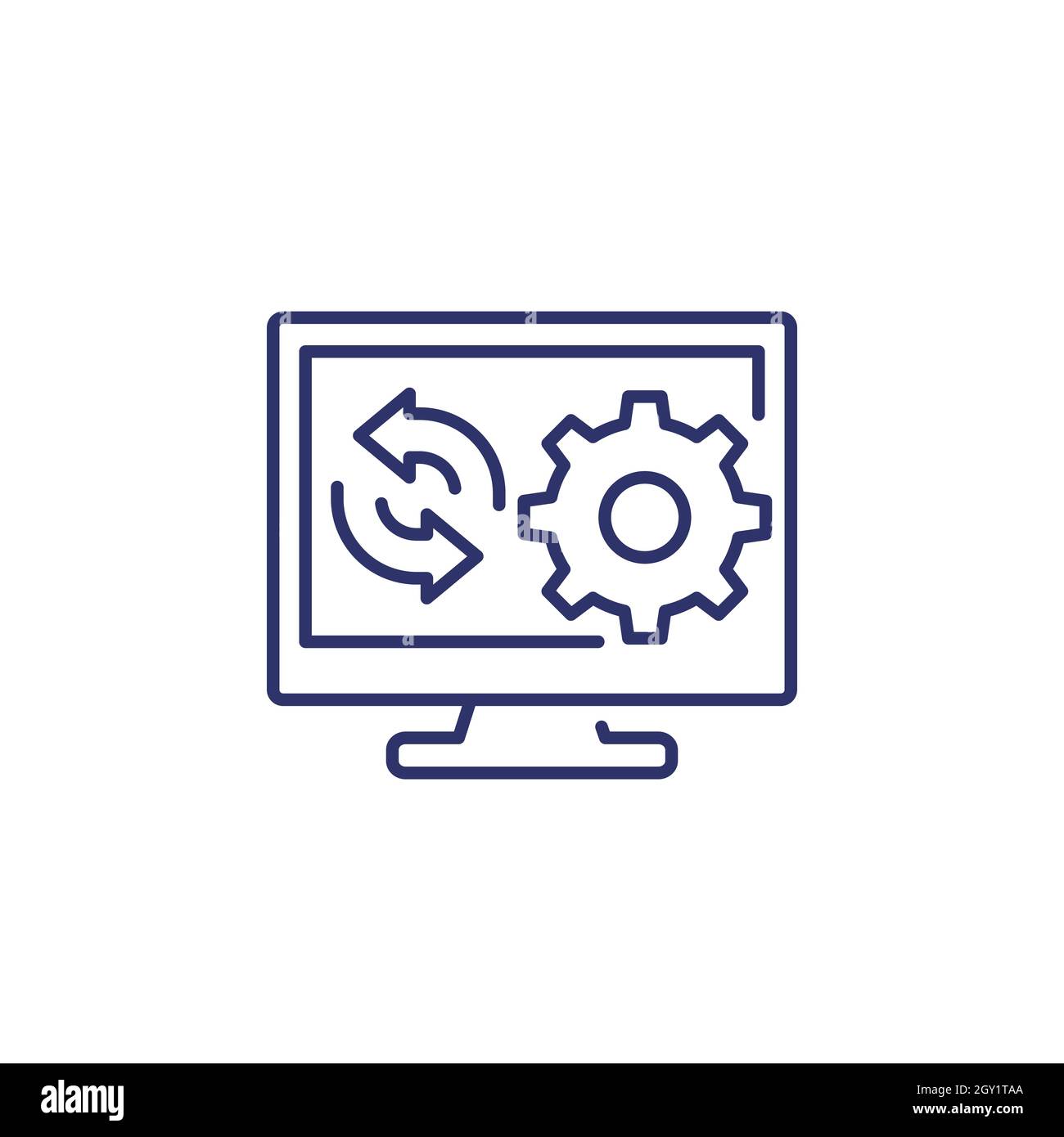 Update new software line Cut Out Stock Images & Pictures - Alamy