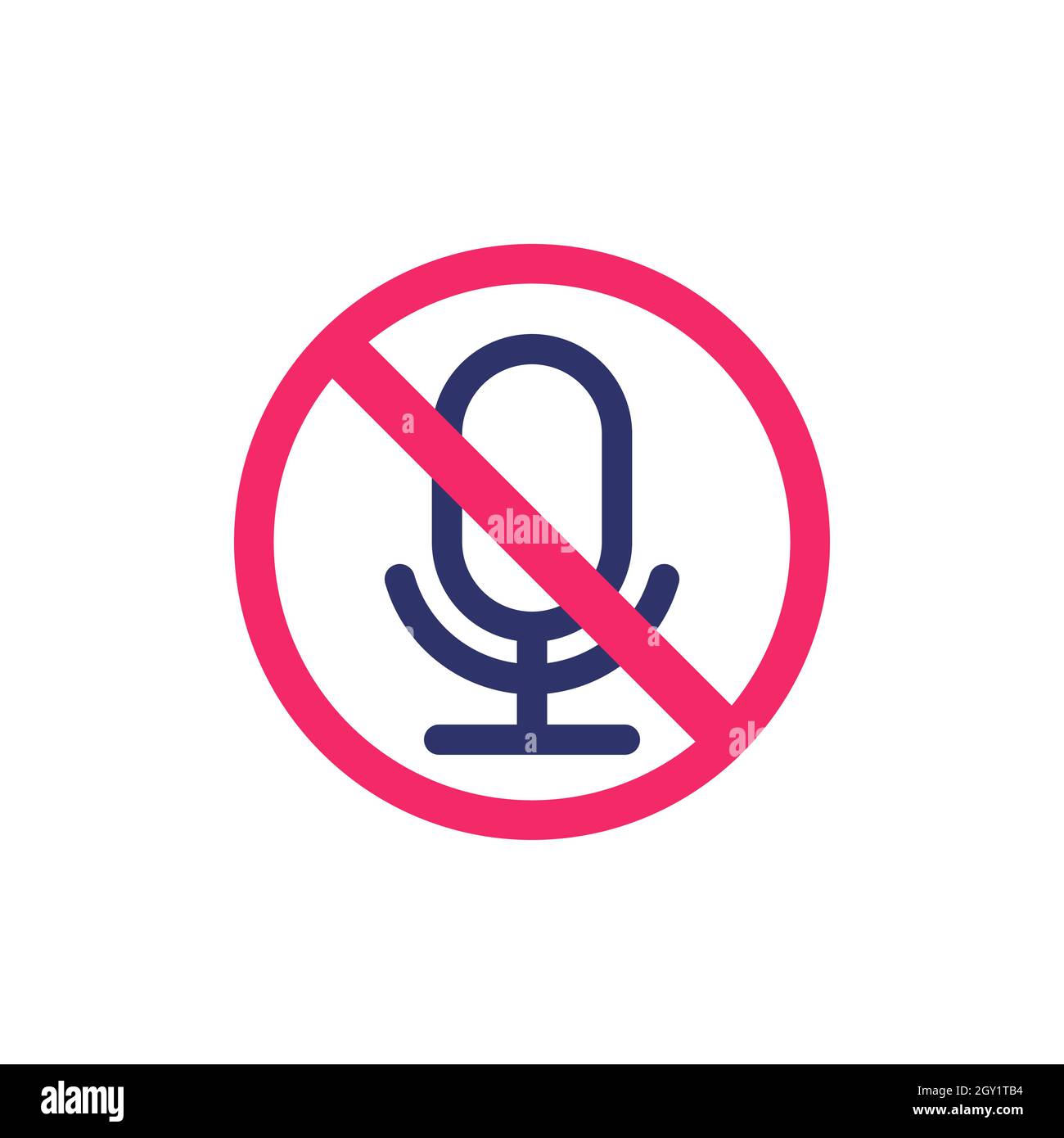no recording sign with microphone Stock Vector Image & Art - Alamy