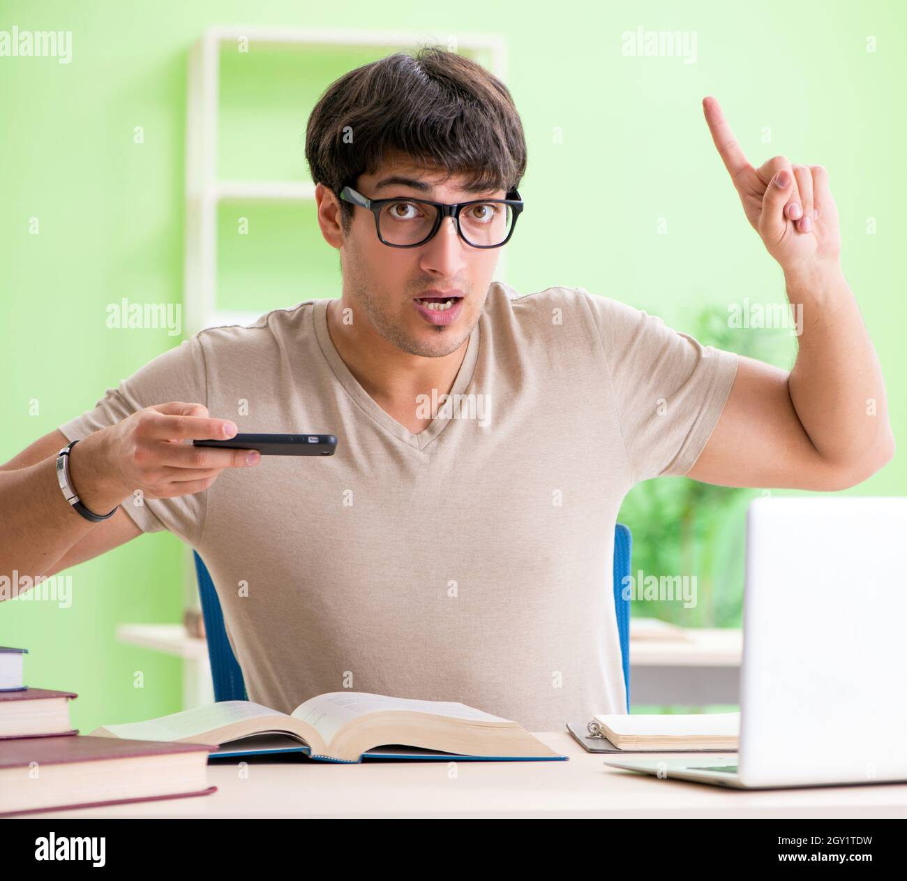 The student preparing for university exams Stock Photo - Alamy