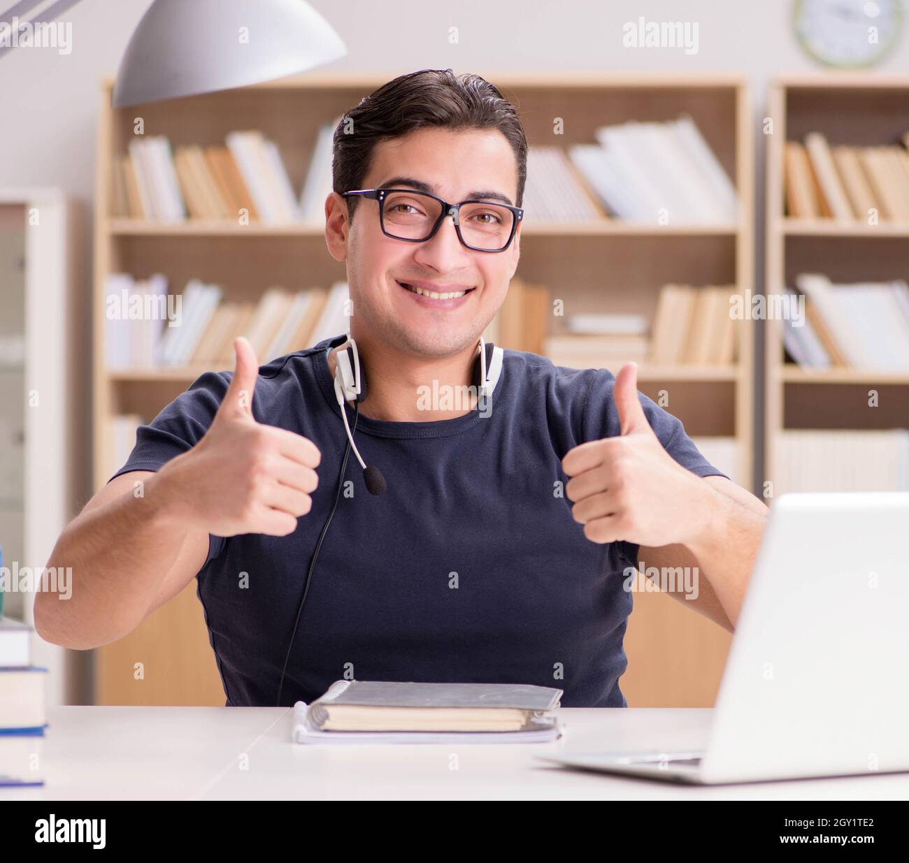 The young freelance worked working on computer Stock Photo - Alamy