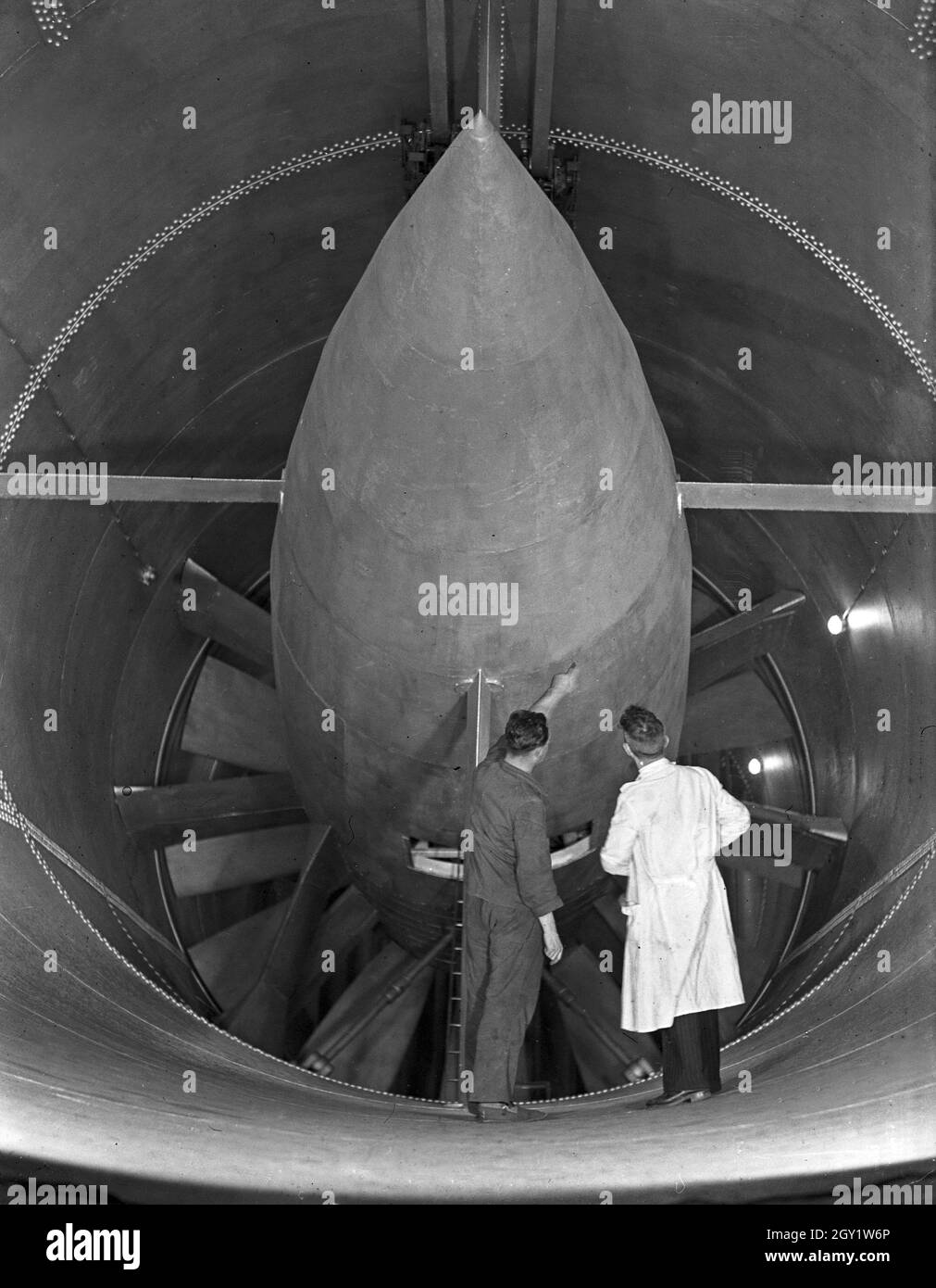 In der Aerodynamische Versuchsanstalt in Göttingen, Deutschland 1930er ...