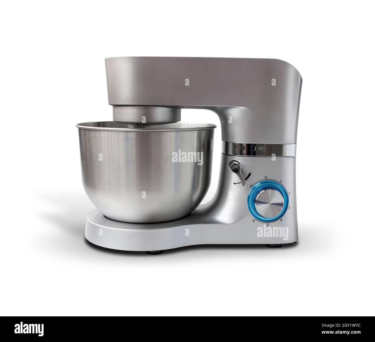 Modern kitchen stand mixer isolated on white background Stock Photo - Alamy