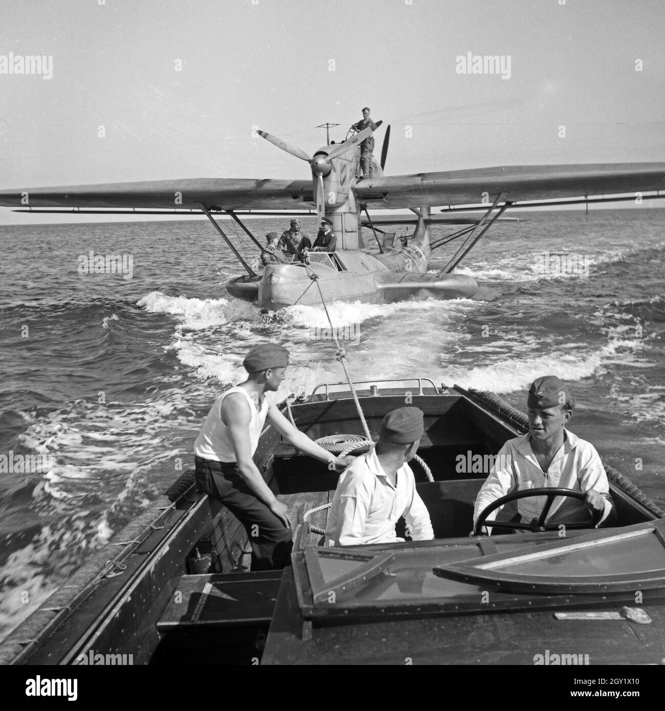 Das Seeaufklärer Heinkel He114 Wasserflugzeug 60 G41 der Deutschen ...