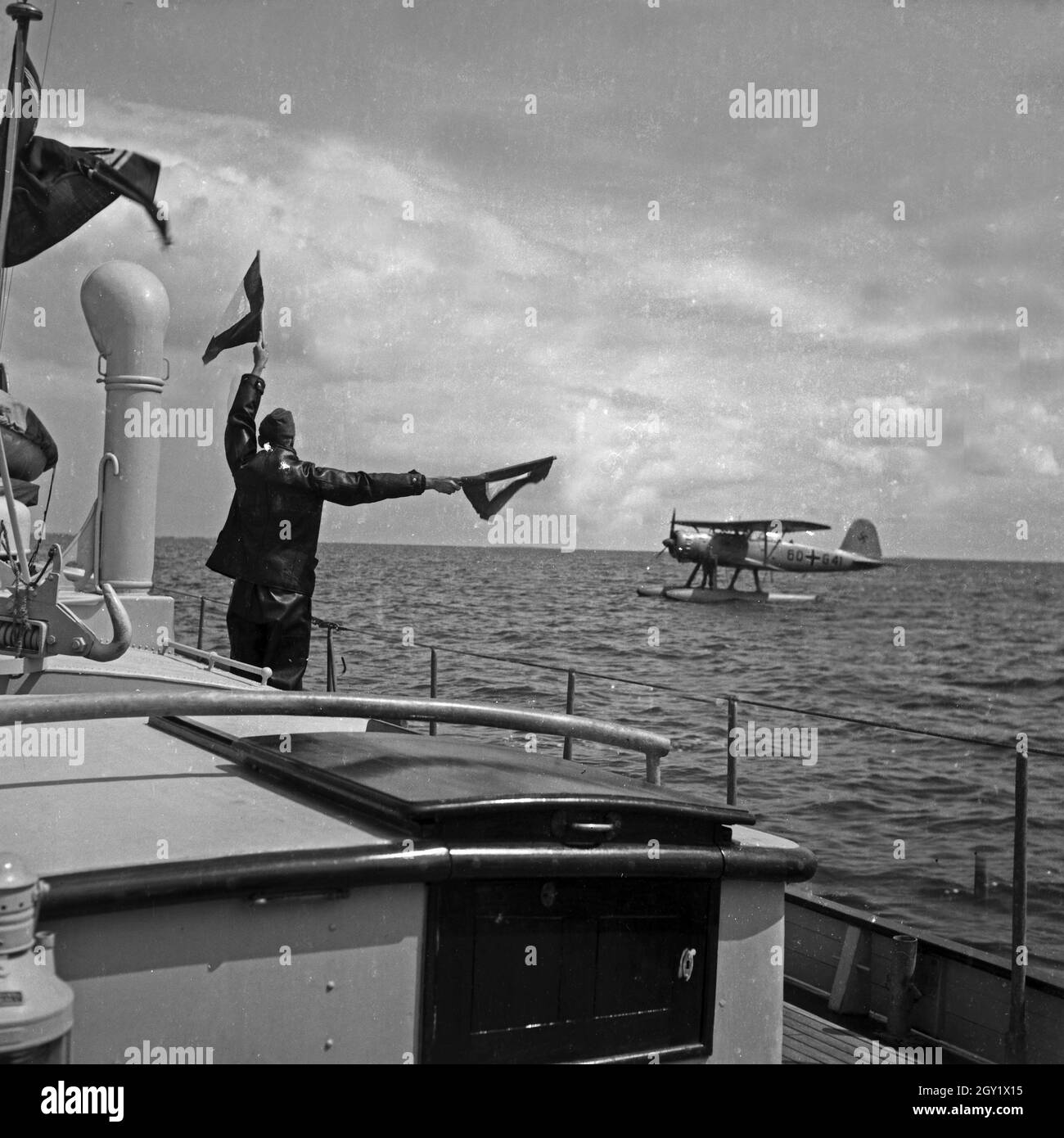 Das Seeaufklärer Heinkel He114 Wasserflugzeug 60 G41 der Deutschen ...