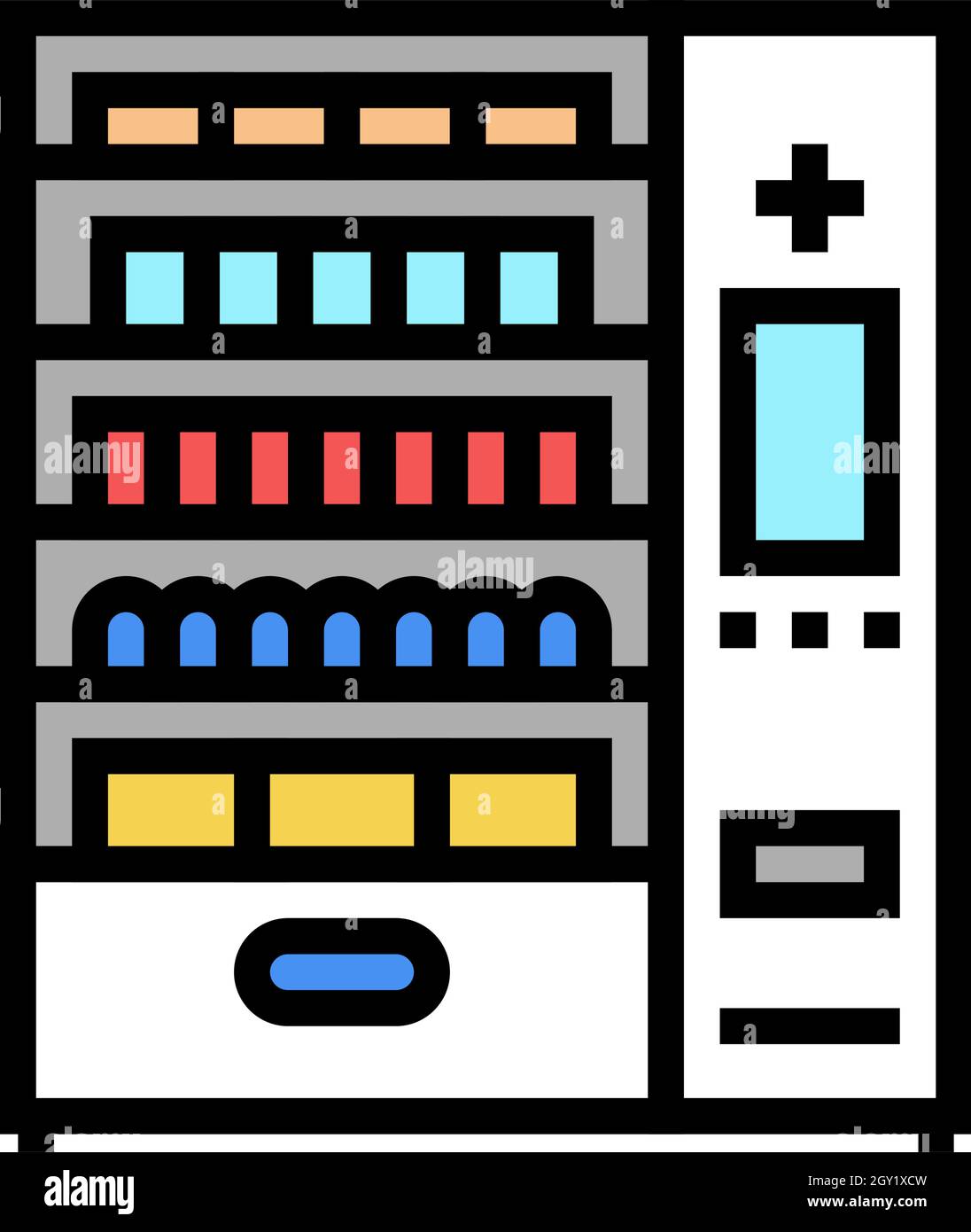 medical vending machine color icon vector illustration Stock Vector ... medical vending machine color icon vector illustration Stock Vector ...