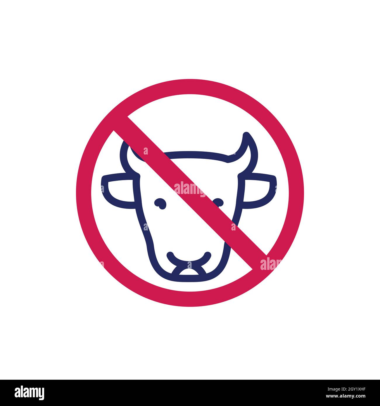 no cattle or cows vector sign Stock Vector Image & Art - Alamy
