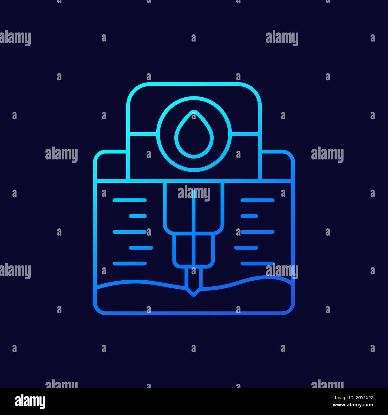 water borehole, well drilling line icon, vector Stock Vector Image ... water borehole, well drilling line icon, vector Stock Vector Image ...