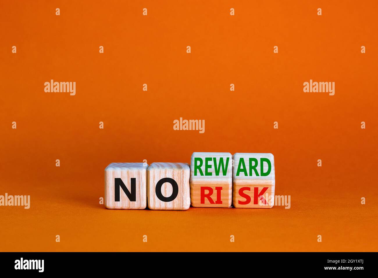 No risk or reward symbol. Turned cubes and changed words 'no risk' to ...