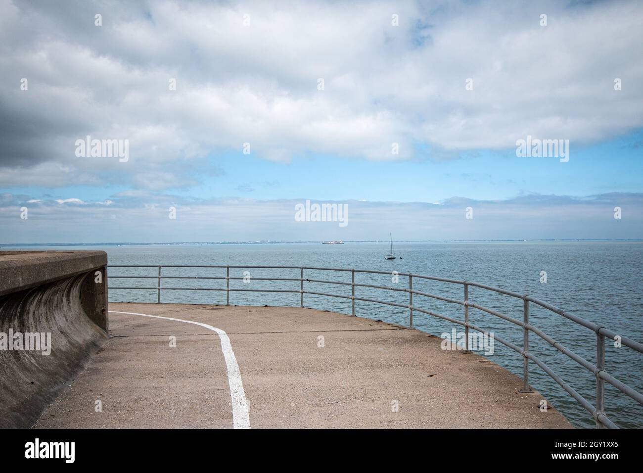 beachfront view a trip down sheerness beach in kent Stock Photo - Alamy
