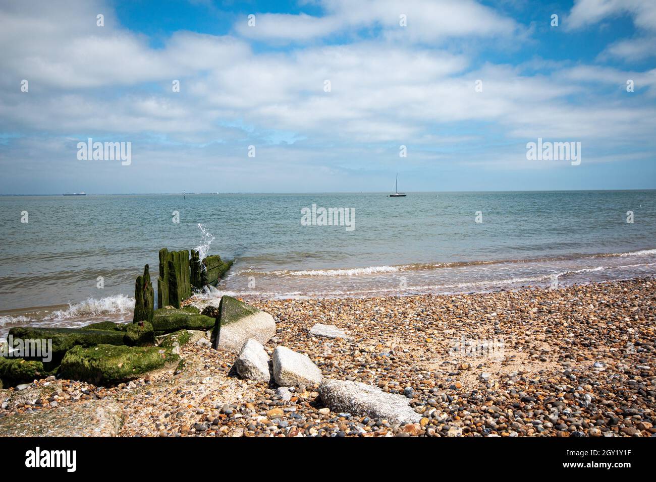 beachfront view a trip down sheerness beach in kent Stock Photo - Alamy