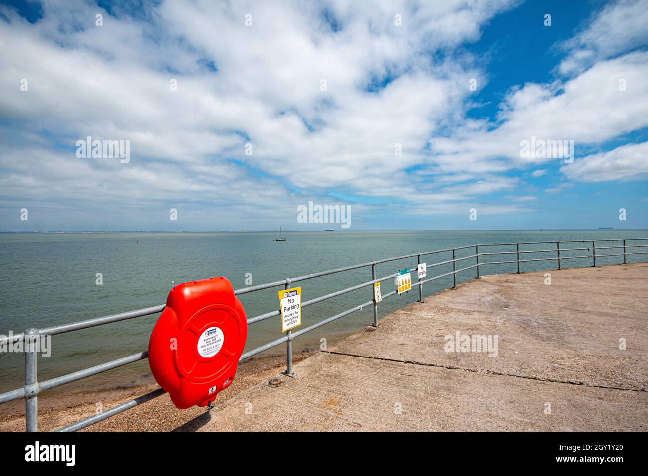 beachfront view a trip down sheerness beach in kent Stock Photo - Alamy