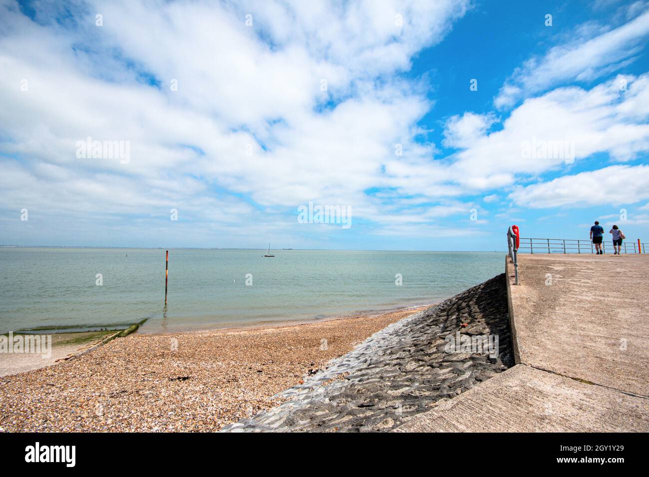 beachfront view a trip down sheerness beach in kent Stock Photo - Alamy