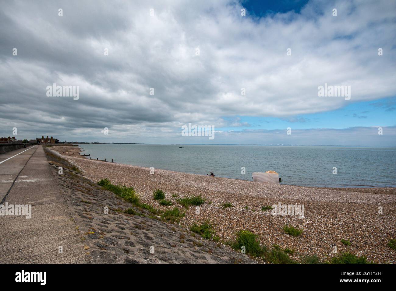 beachfront view a trip down sheerness beach in kent Stock Photo - Alamy