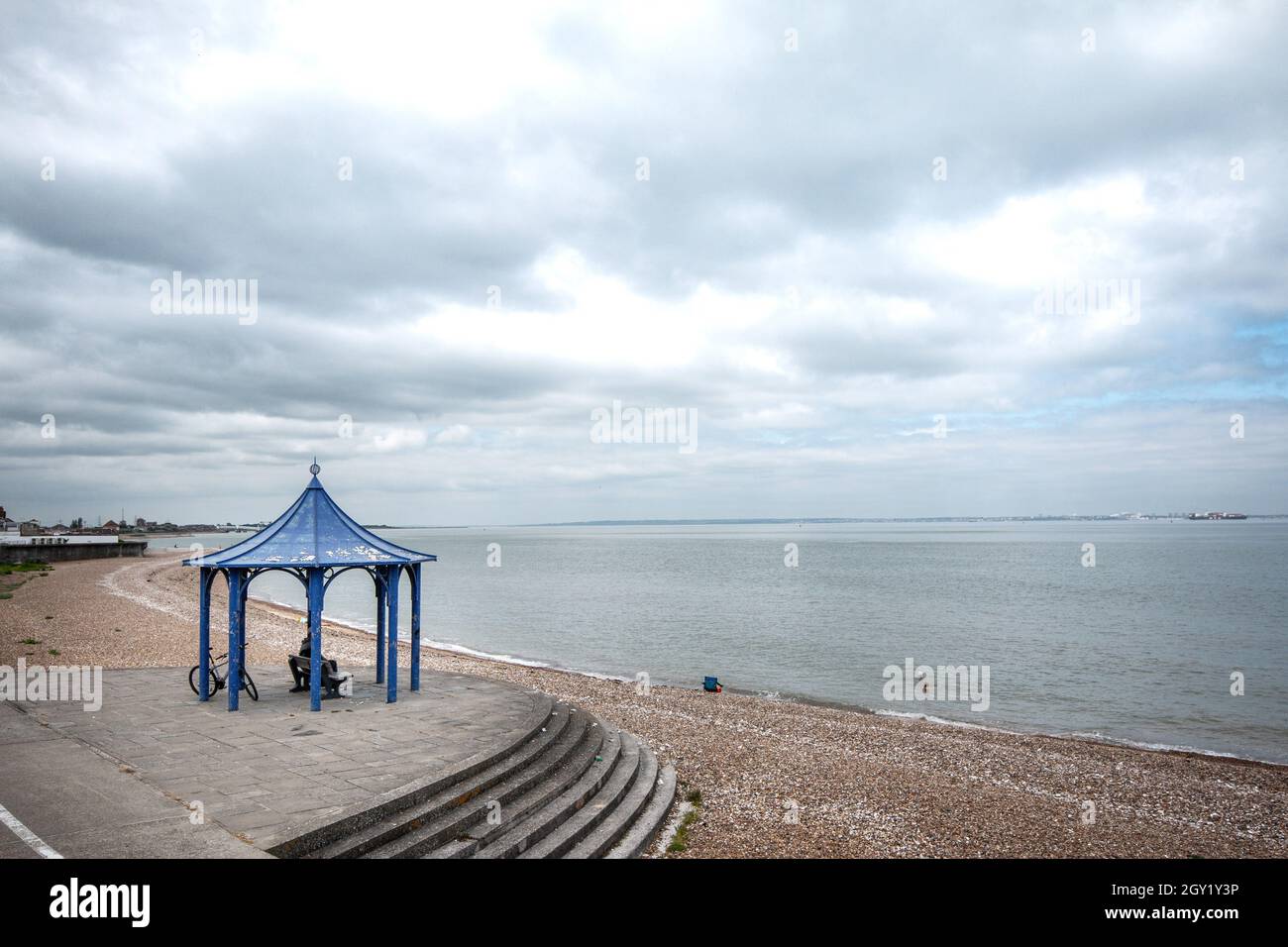 beachfront view a trip down sheerness beach in kent Stock Photo - Alamy