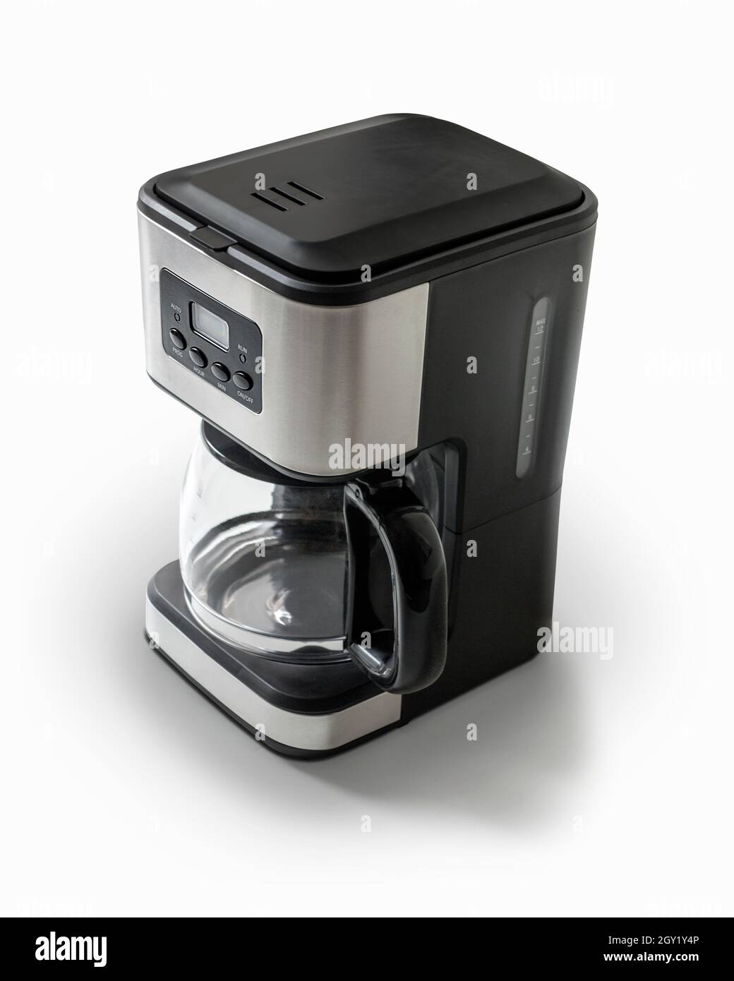 Coffee maker isolated on white background Stock Photo - Alamy