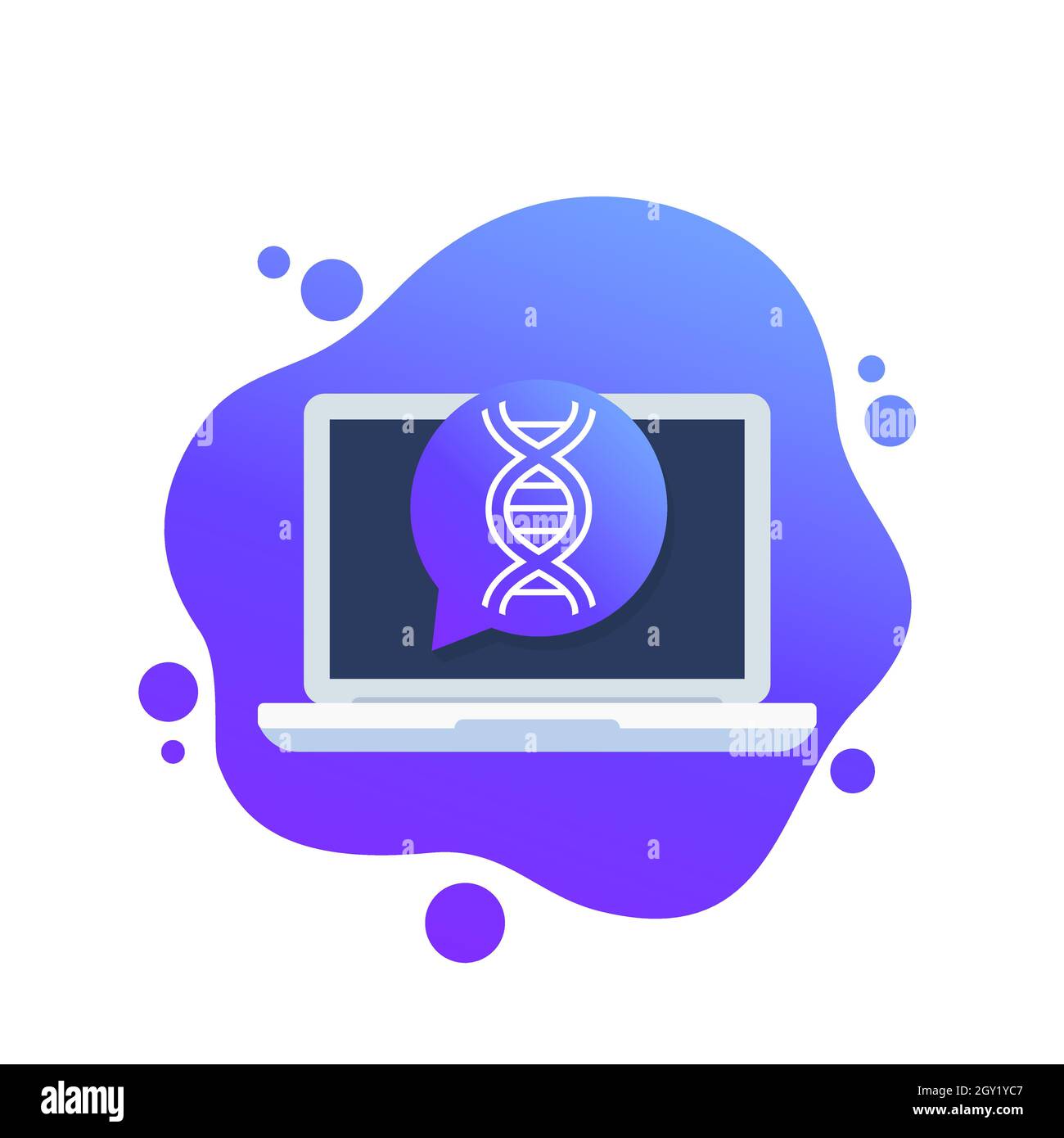 dna research and genetic testing vector icon Stock Vector Image & Art ...