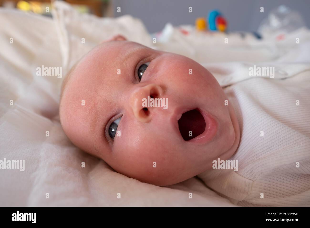 Baby waking hi-res stock photography and images - Alamy