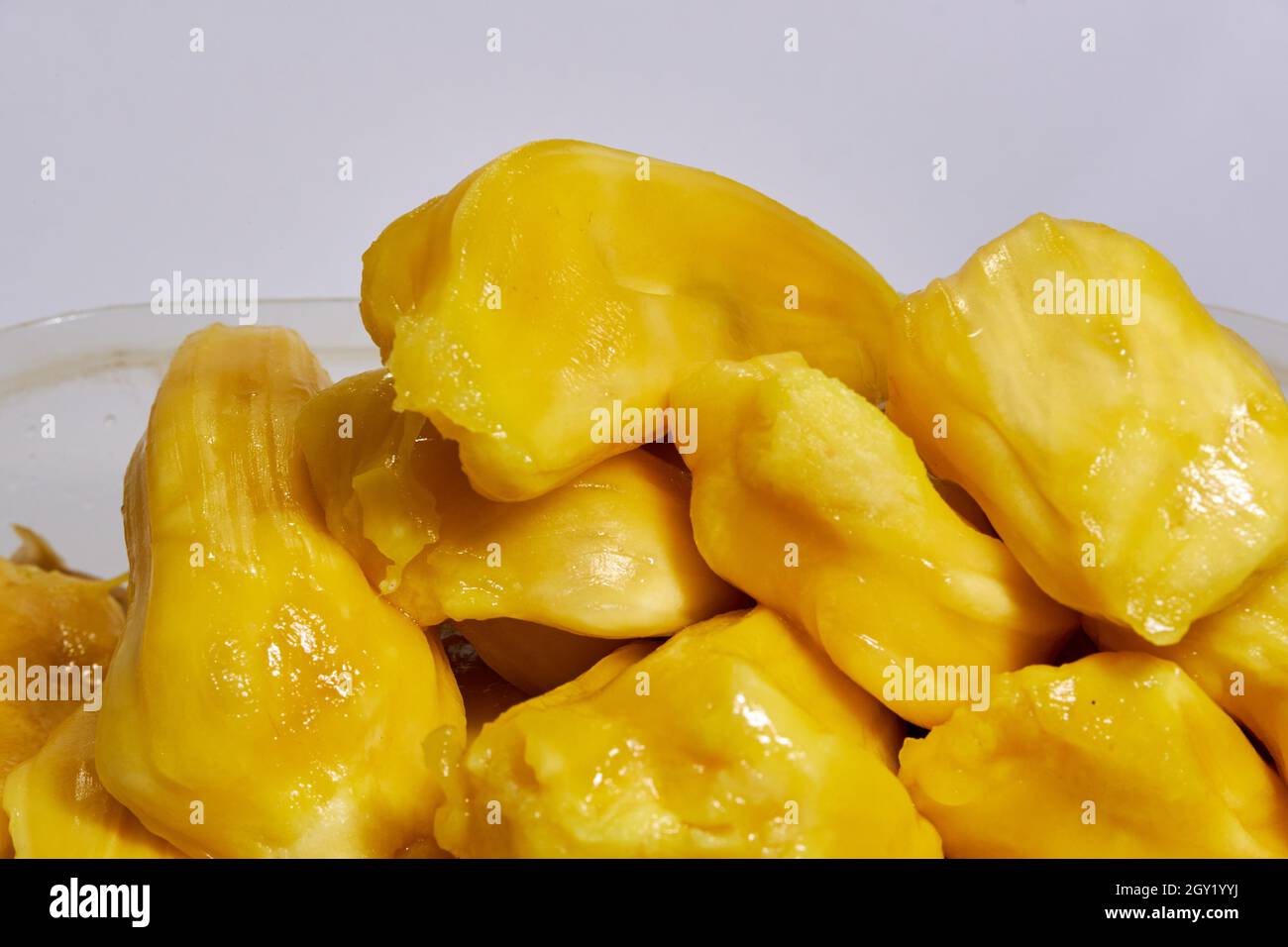 Close up of fresh jackfruit. Bunch of jackfruit on white background ...