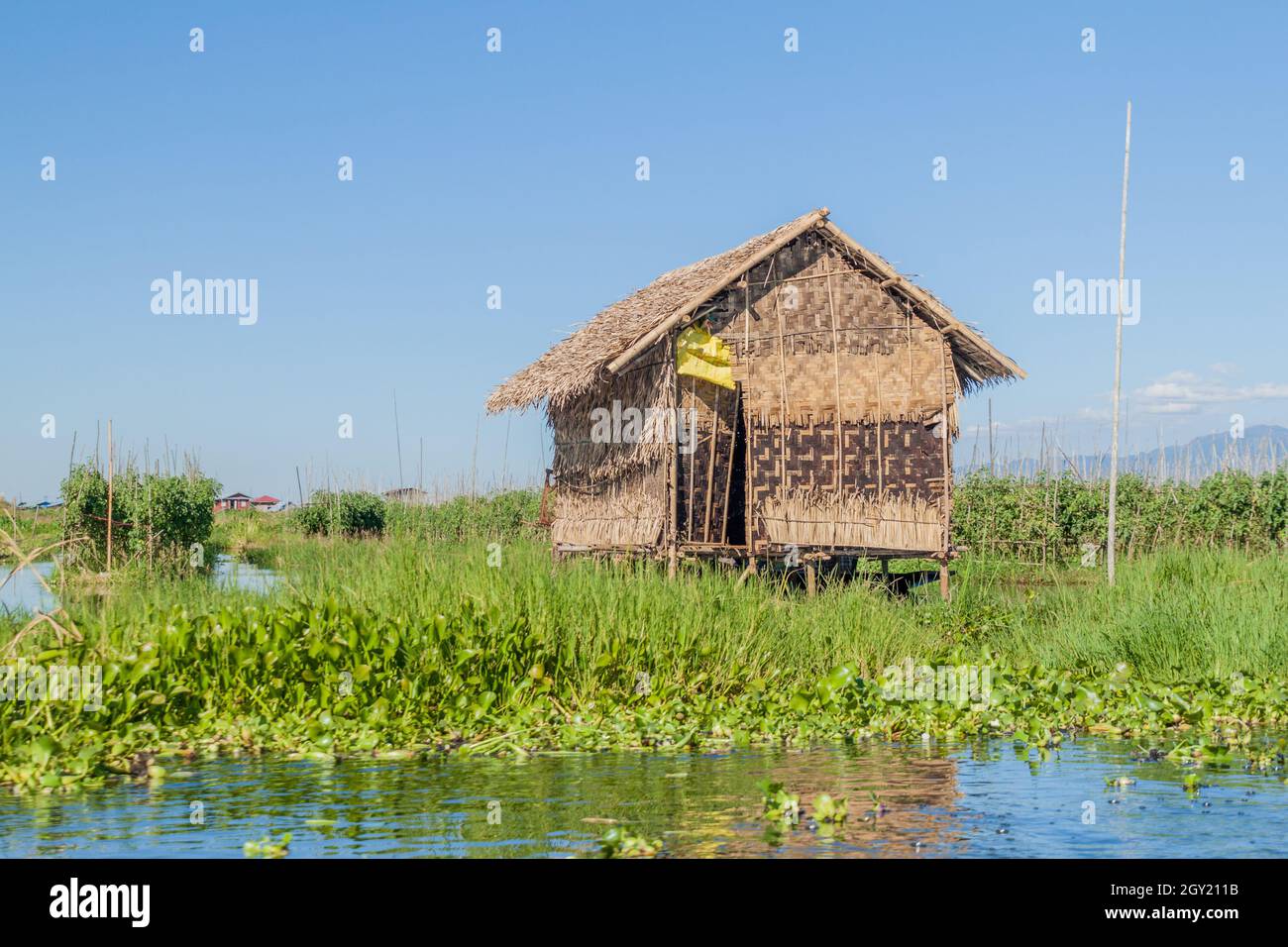 Stilt house at Inle lake, Myanmar Stock Photo - Alamy