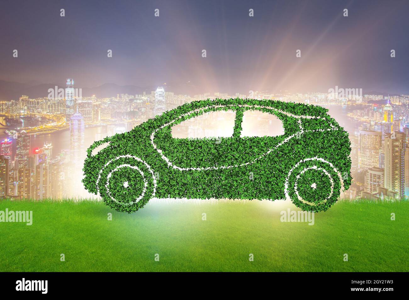 Concept of the ecological electric car Stock Photo - Alamy